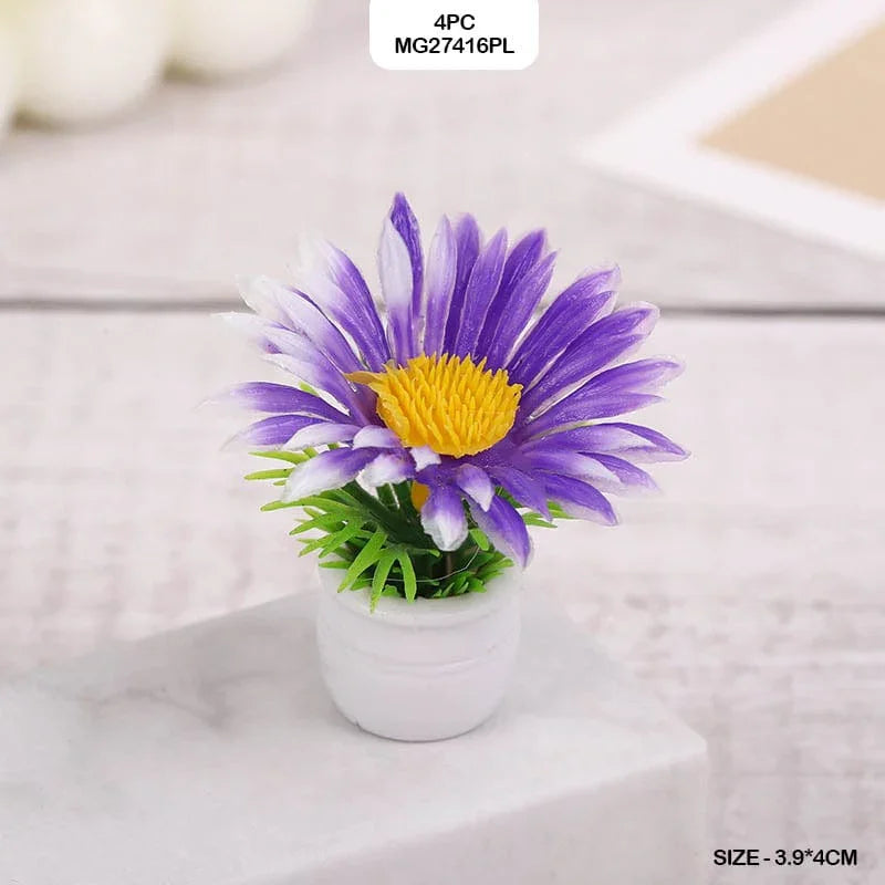 Cute Miniature Purple Daisy Plants (Set of 4) - Decorative Flowers – Inkarto