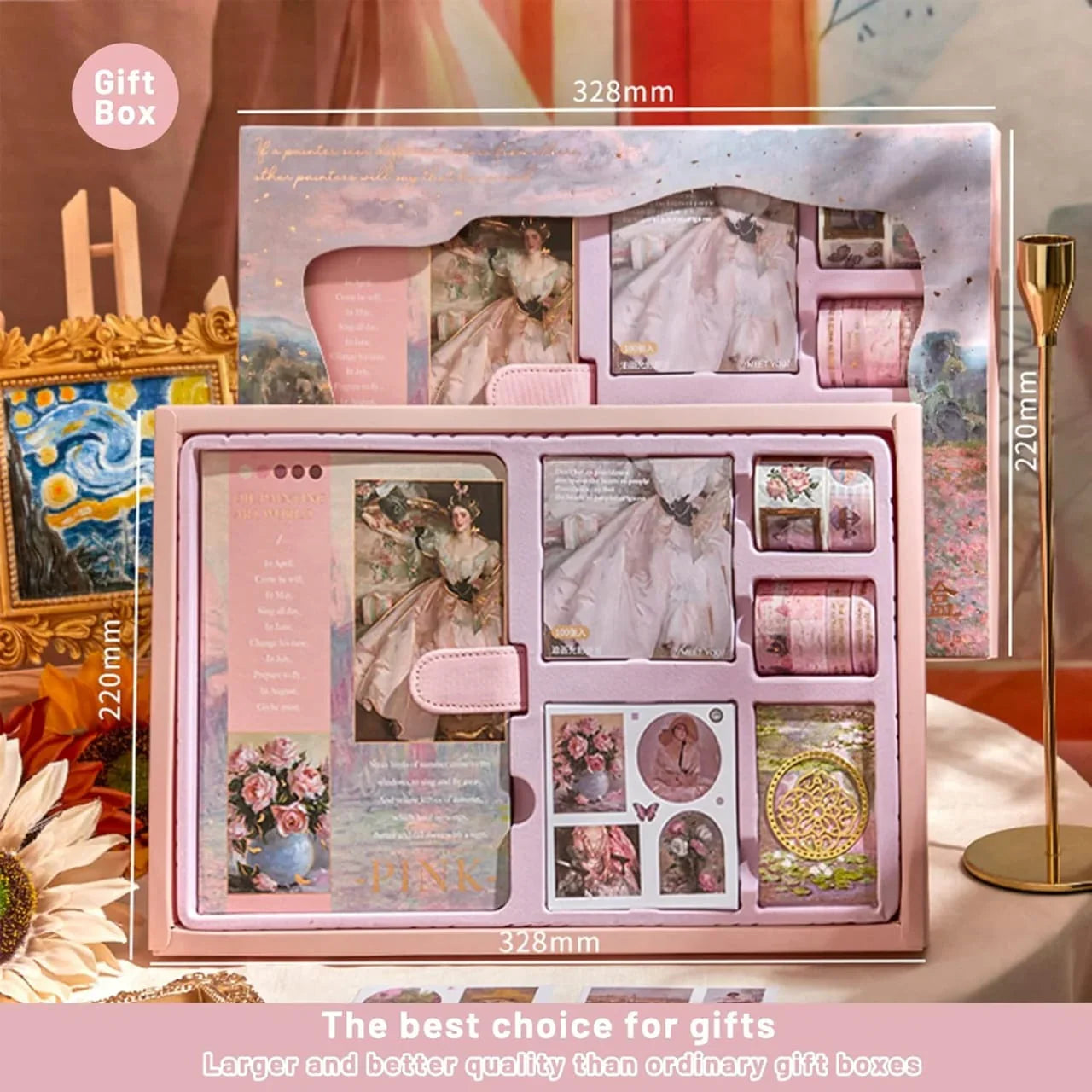 Claude monet's Premium JUMBO journaling kit for 2026 includes diary, t ...