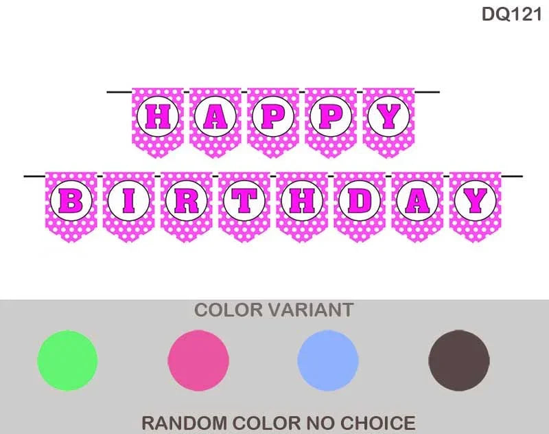 Happy Birthday Polka Dot Banner (Single Banner) – Inkarto