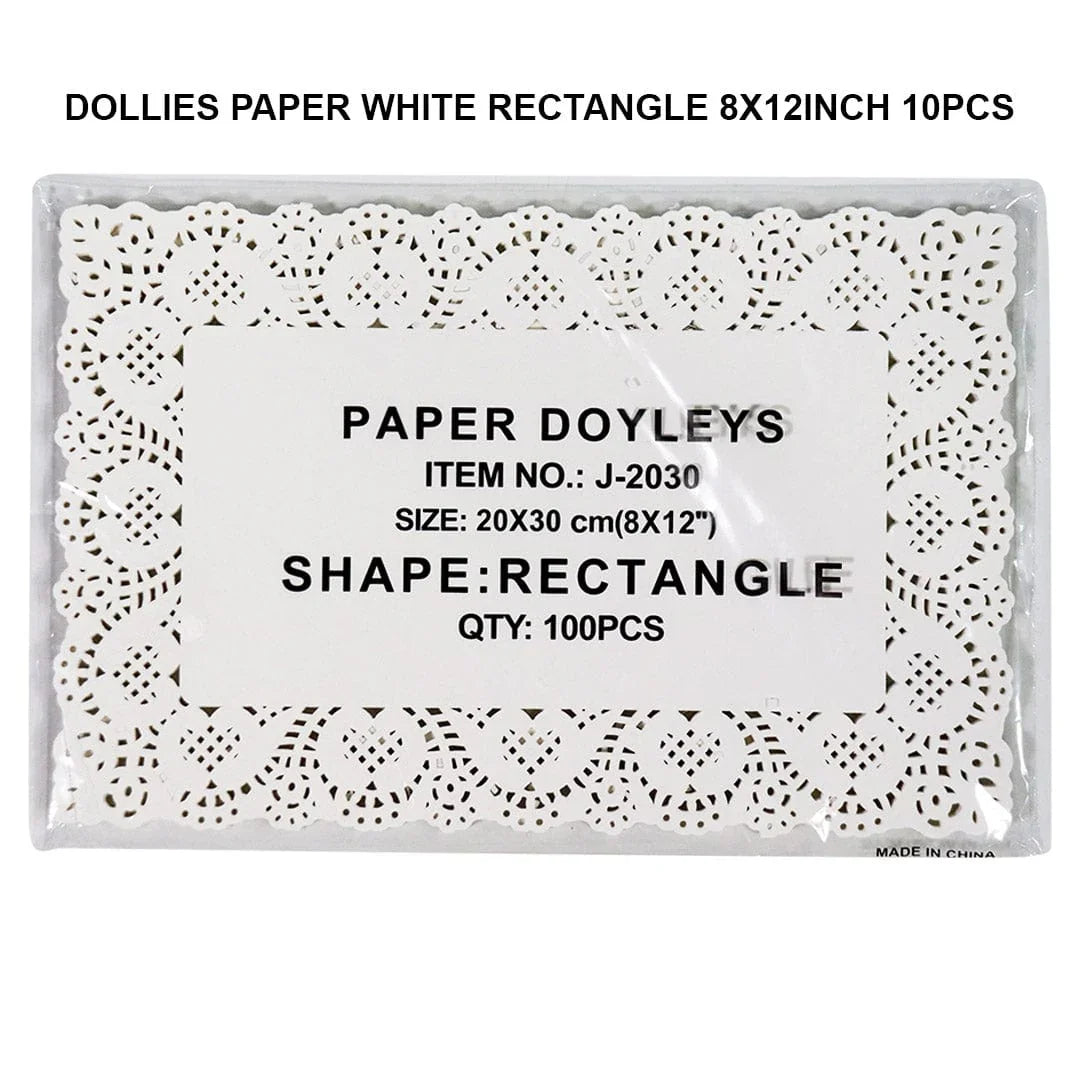 Doilies Paper White Rectangle 8 X 12 inch 100Pcs – Inkarto