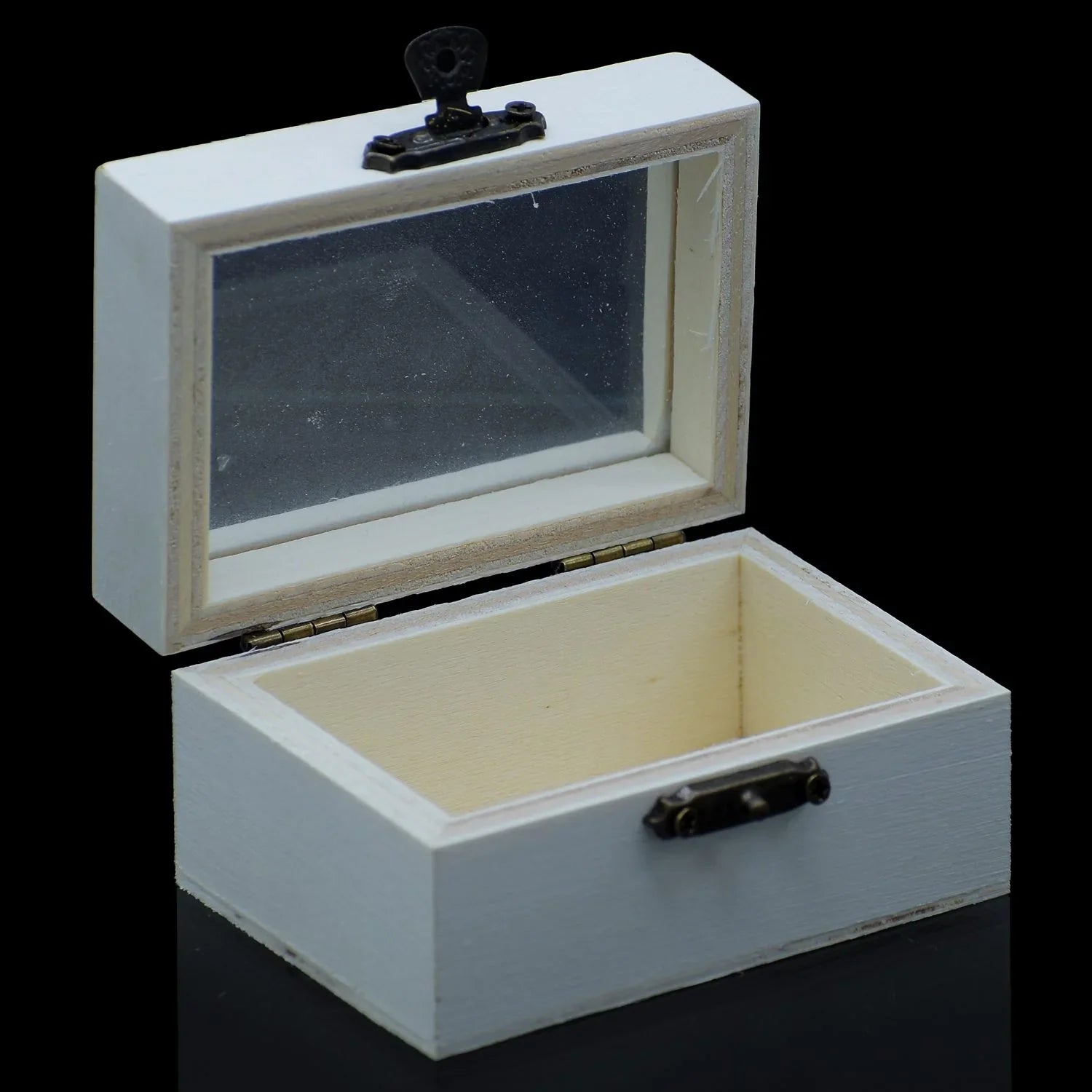 Wooden Empty Box Small Top Window l Rectangle l Pack of 1 – Inkarto