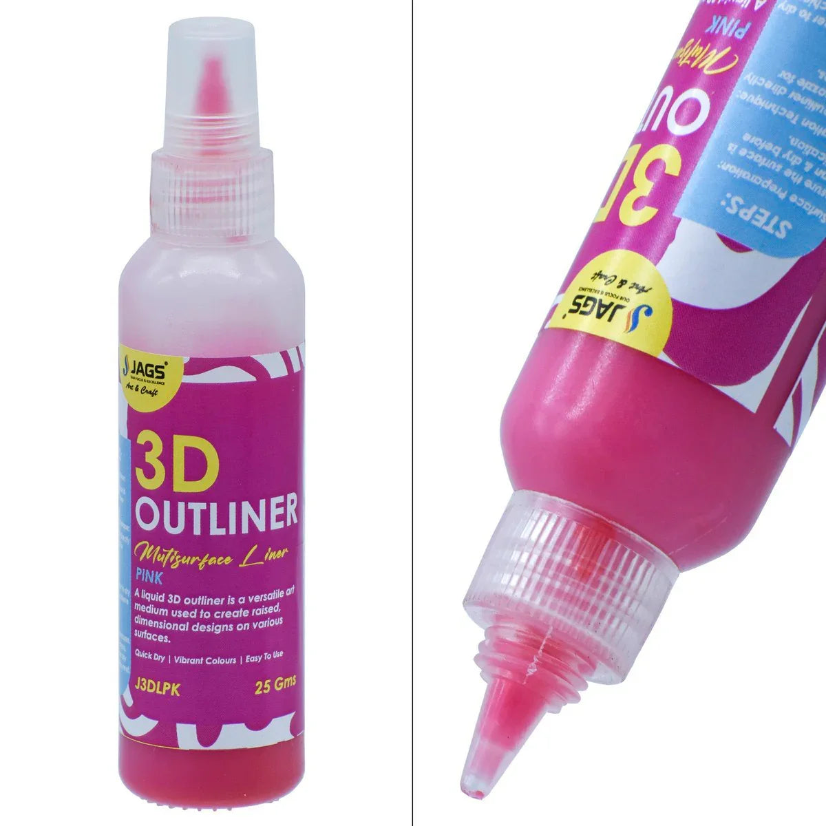3D Outliners Multi Surface l 25GM l Pink – Inkarto