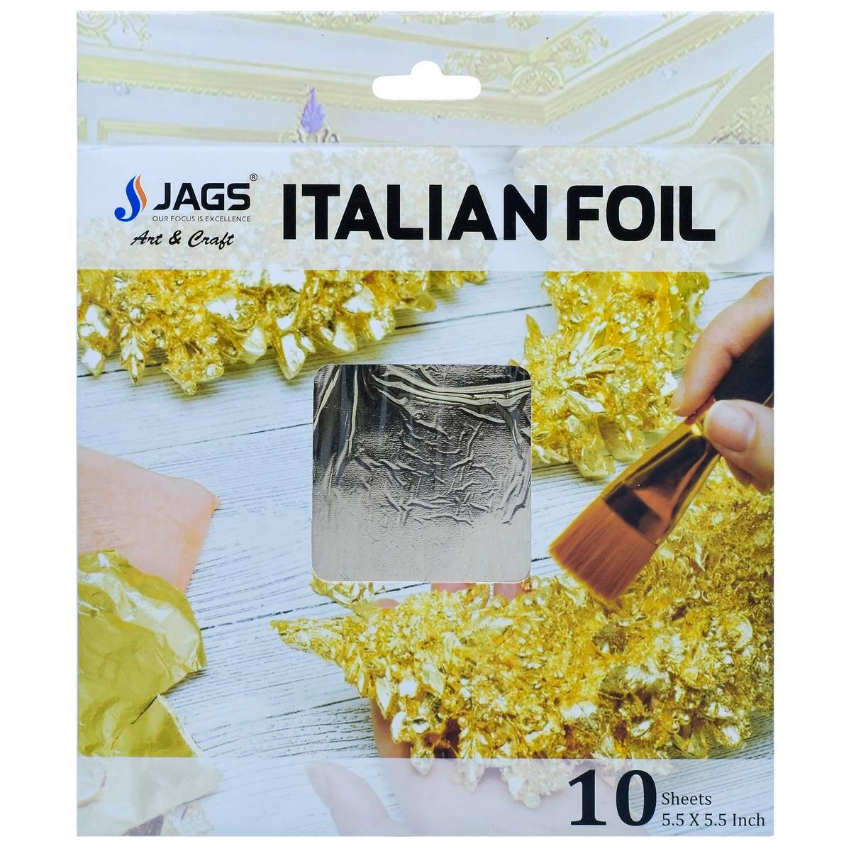 Champagne Gilding Italian Foil 5.5X5.5 Inch l Pack of 10 sheets l JGIF ...