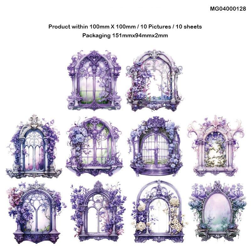 Mg04000128 Mysterious Window Deco Sticker 10Pc