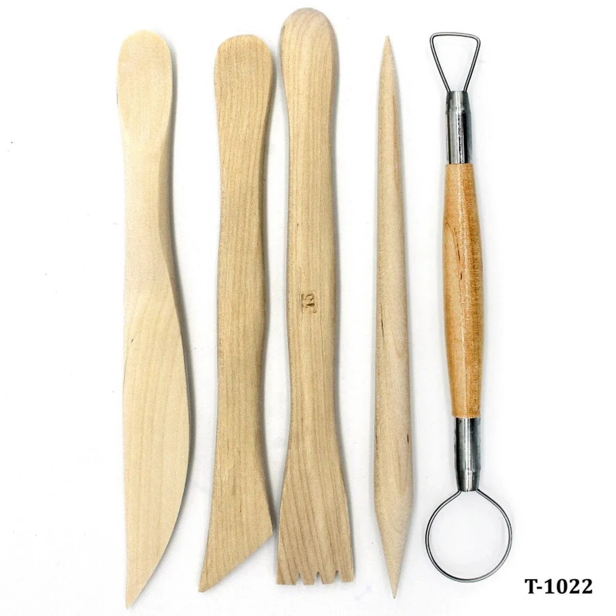 Craft Art Tools Set High QualityWooden 5pcs T-1022 – Inkarto