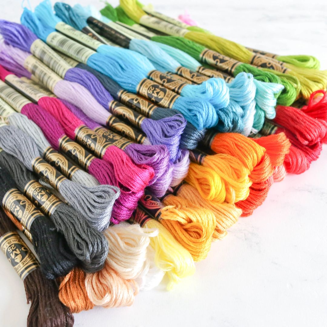 Threads Soft Cotton Mix Colors l 8 Meters each l Pack of 1 contains 10 ...