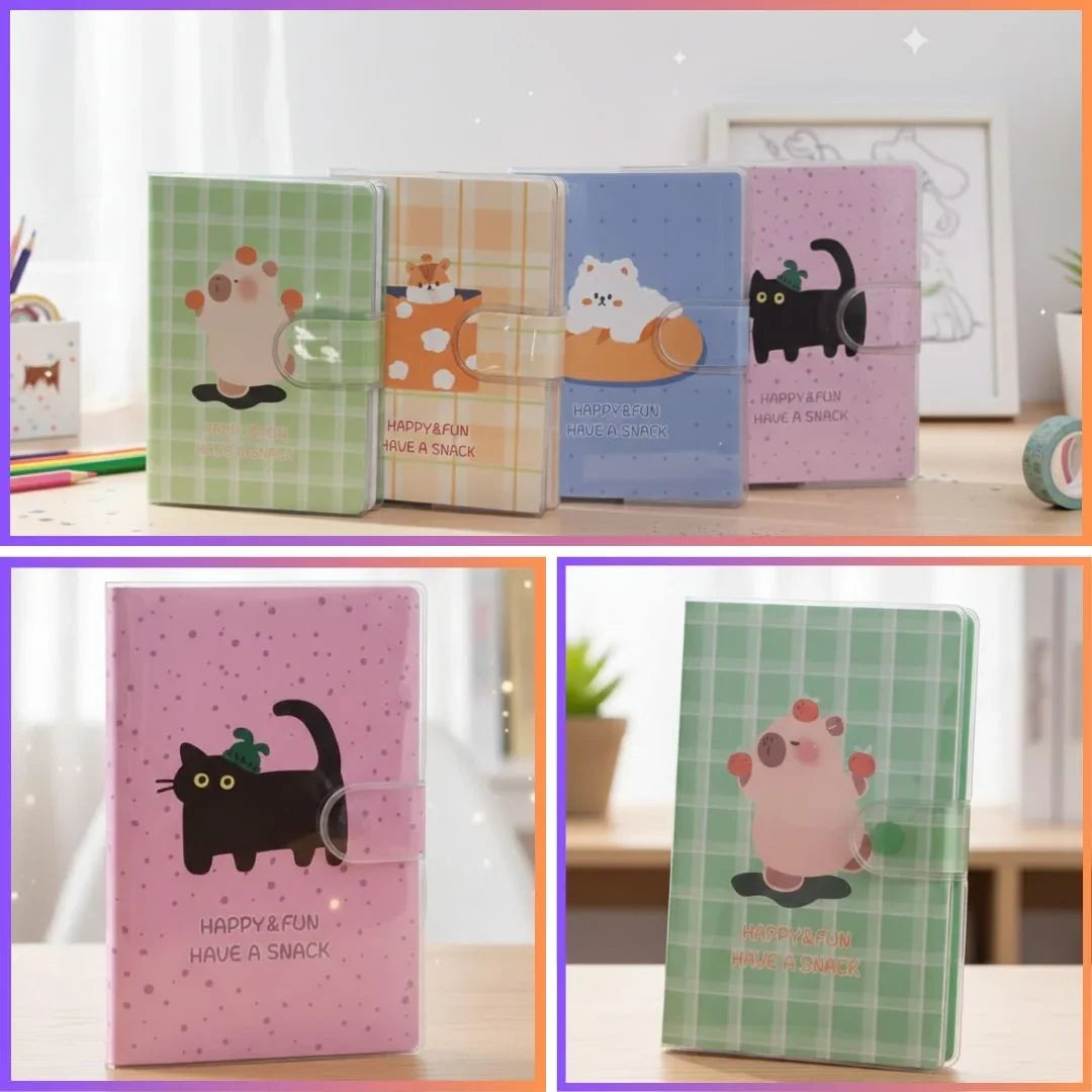 Cute Animal Pocket Diary with Snap Closure | Pack of 1 diary – Inkarto