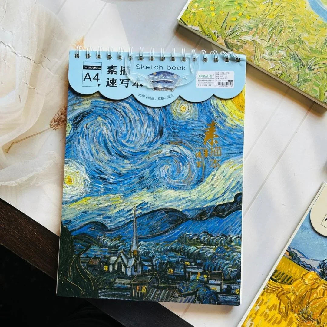 (Buy 1 Get 1 Free) Van gogh sketchbook A4 size | thick pages for all m ...