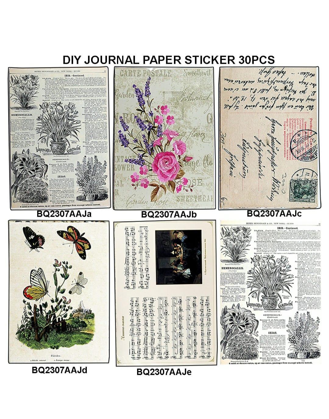 Diy Journal Paper 30Pcs 313 Bq2307Aaj | INKARTO