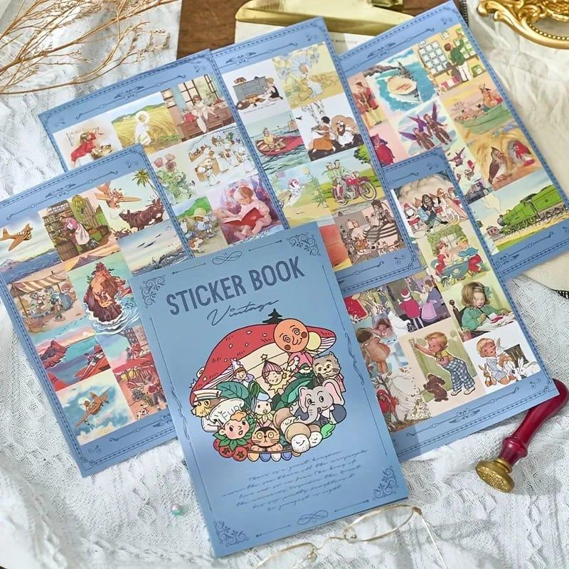 Vintage kawaii sticker book - 20 sheets l 140 x 210 mm – Inkarto