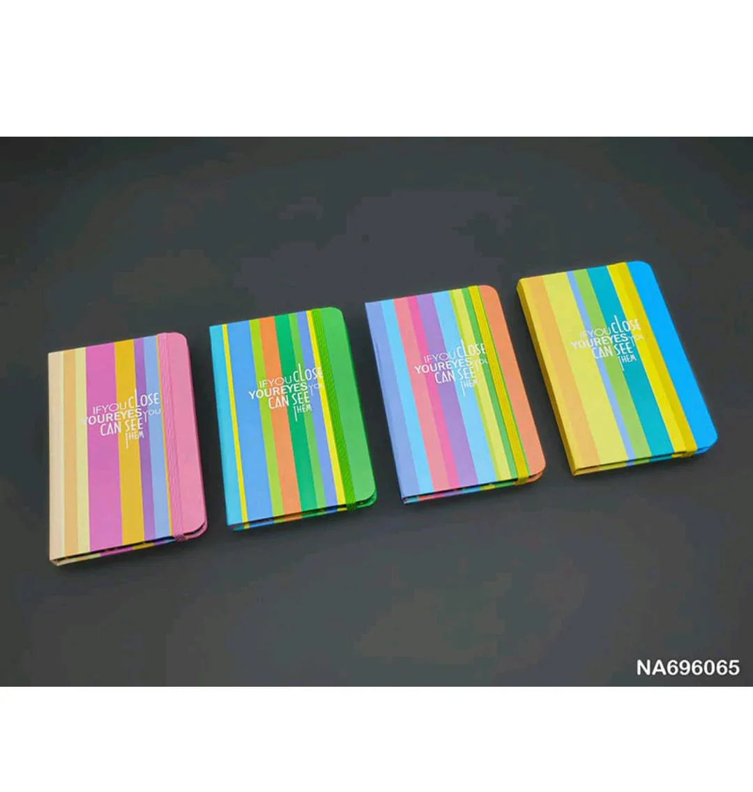 Vibrant Striped Ruled Diary A6 (Undated Journal) - Single – Inkarto