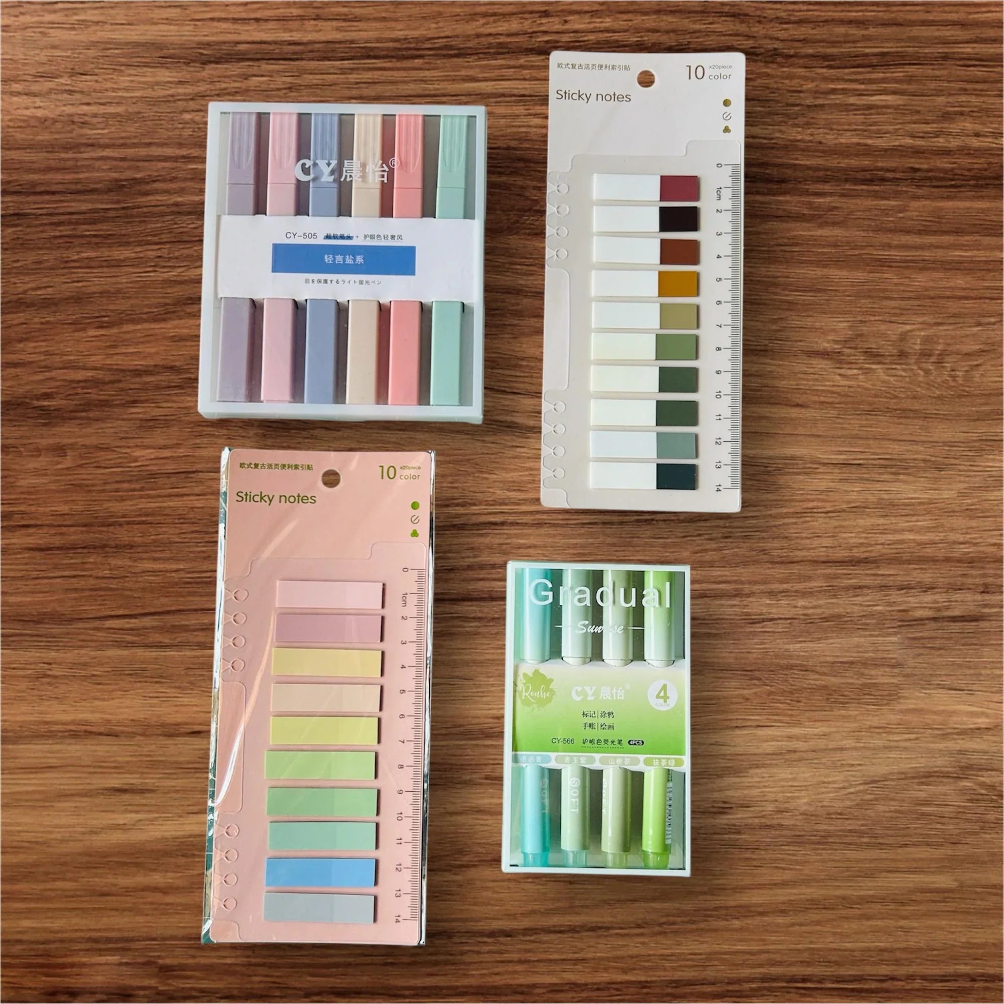 Combo: Student's Essential Sticky Note & Highlighter Power Pack – Inkarto