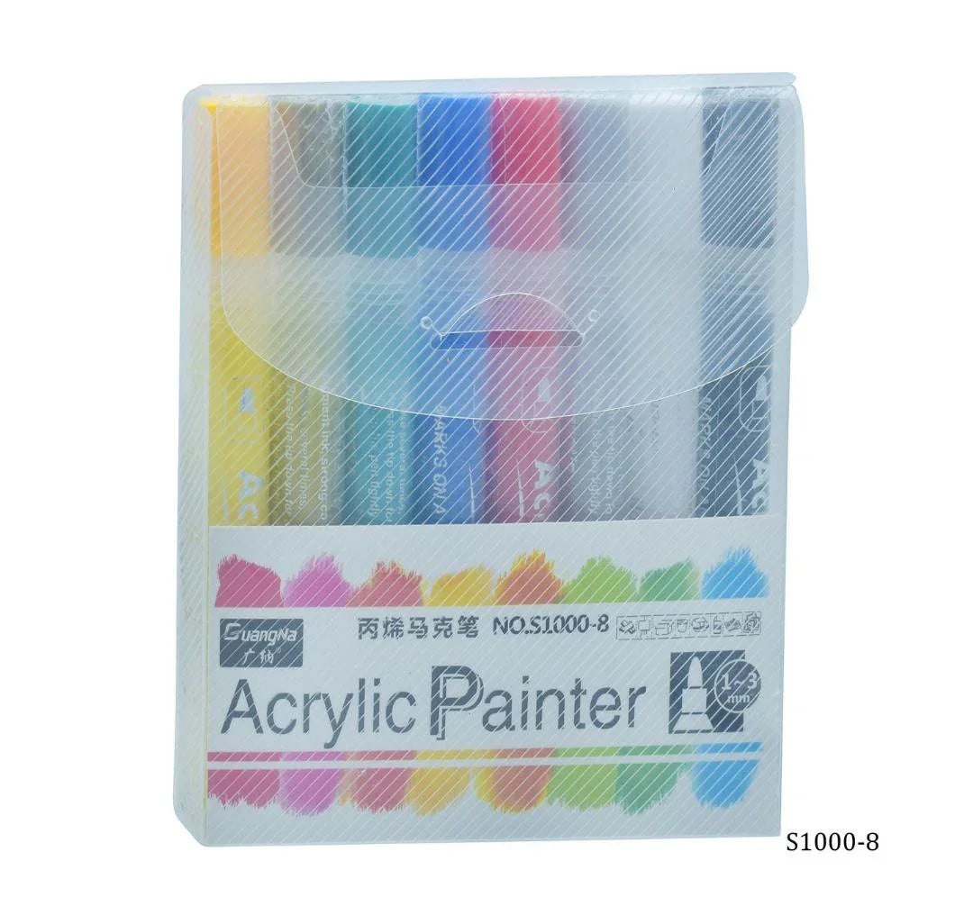 Acrylic Painter Water Based Marker 8Pcs – Inkarto