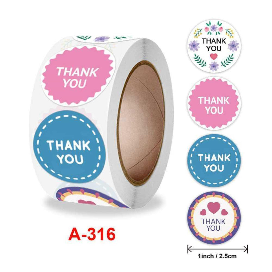 Affordable Thank You Stickers & Labels - 0.20 Paisa Per Sticker – Inkarto