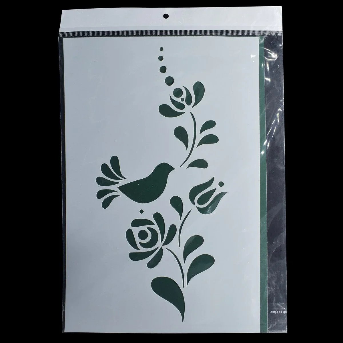 Drawing Stencil Plastic A4 Flower and Bird Design – Inkarto