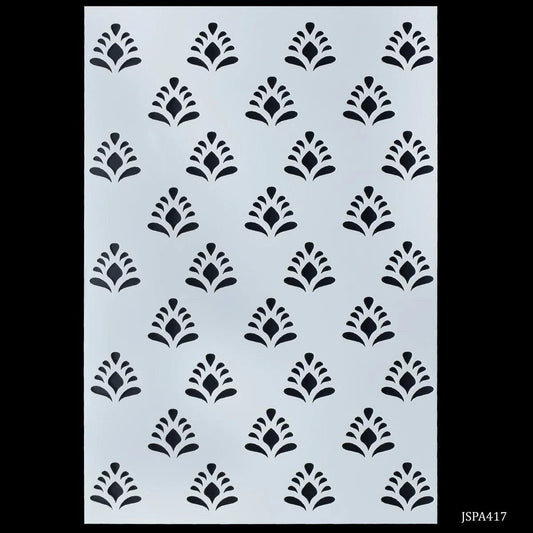 Drawing Stencil Plastic A4 Leaf Design – Inkarto
