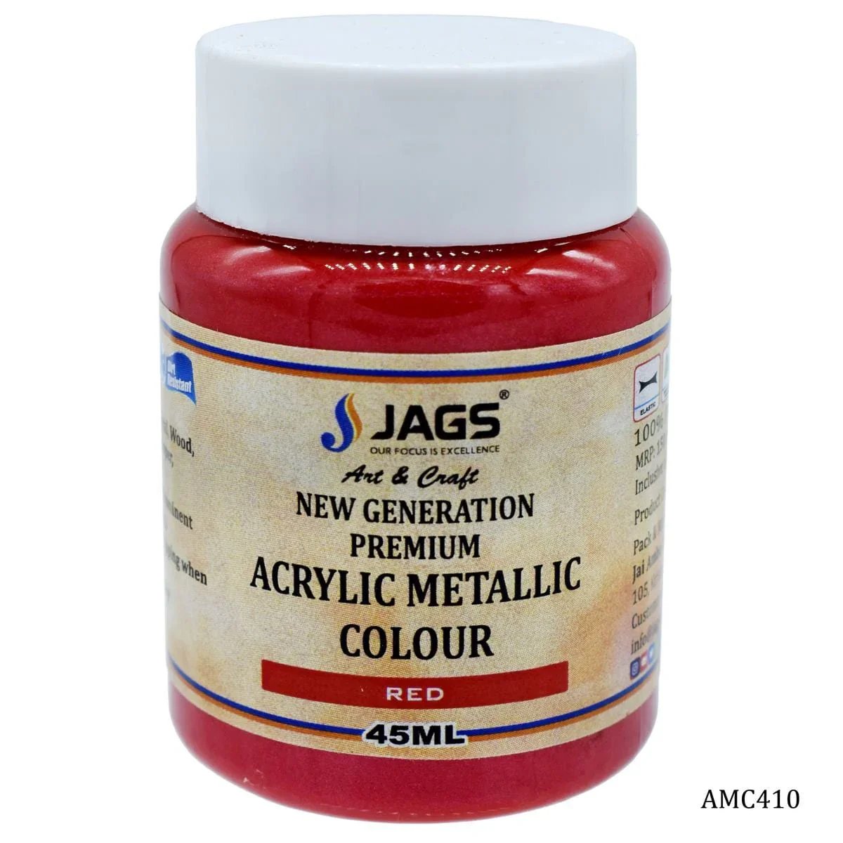 Acrylic Metallic Col 45Ml Red Code 509 AMC410