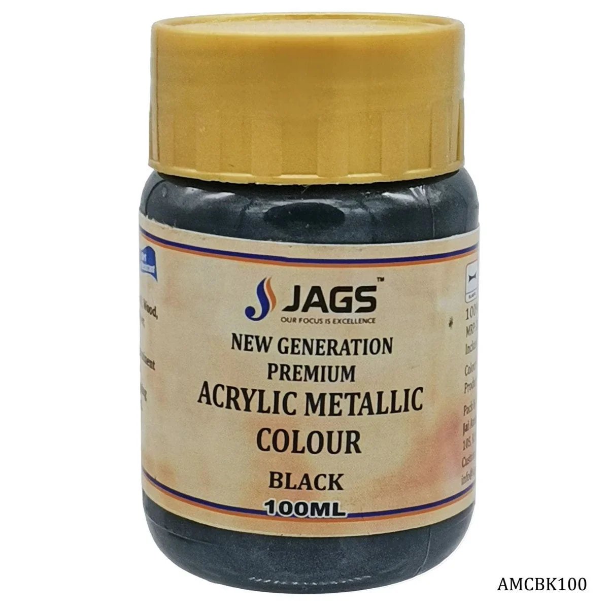 Acrylic Metallic Col.Black 510 AMCBK100