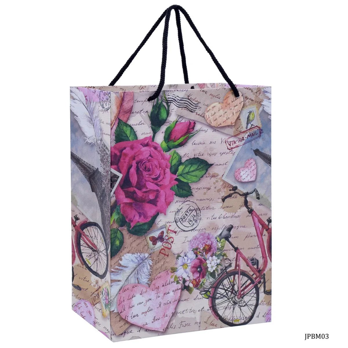 Jags Paper Bag Medium Seamless pattern A4 JPBM03 Pack of 12 Pcs – Inkarto