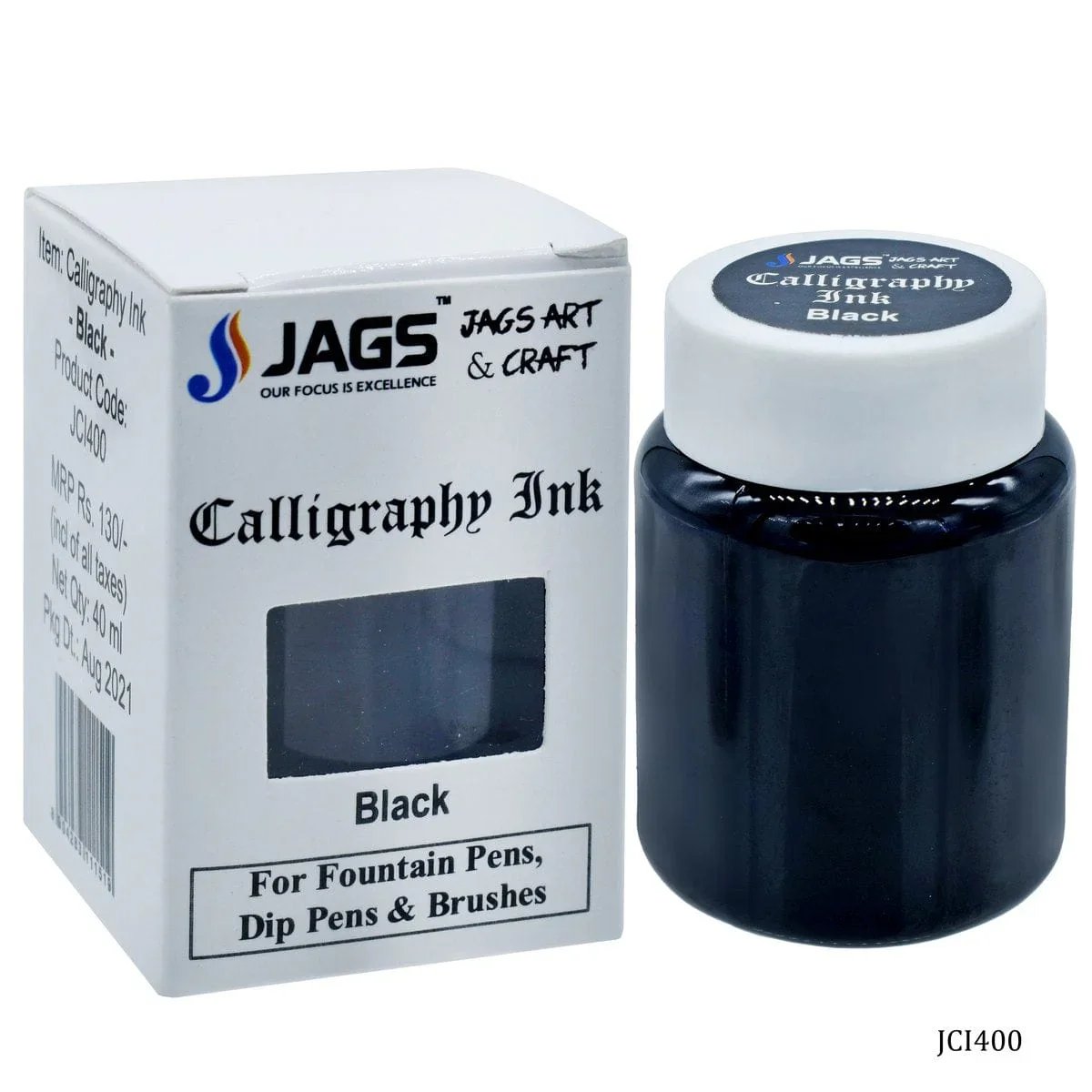 Jags Calligraphy Inks 40ML Black JCI400 – Inkarto