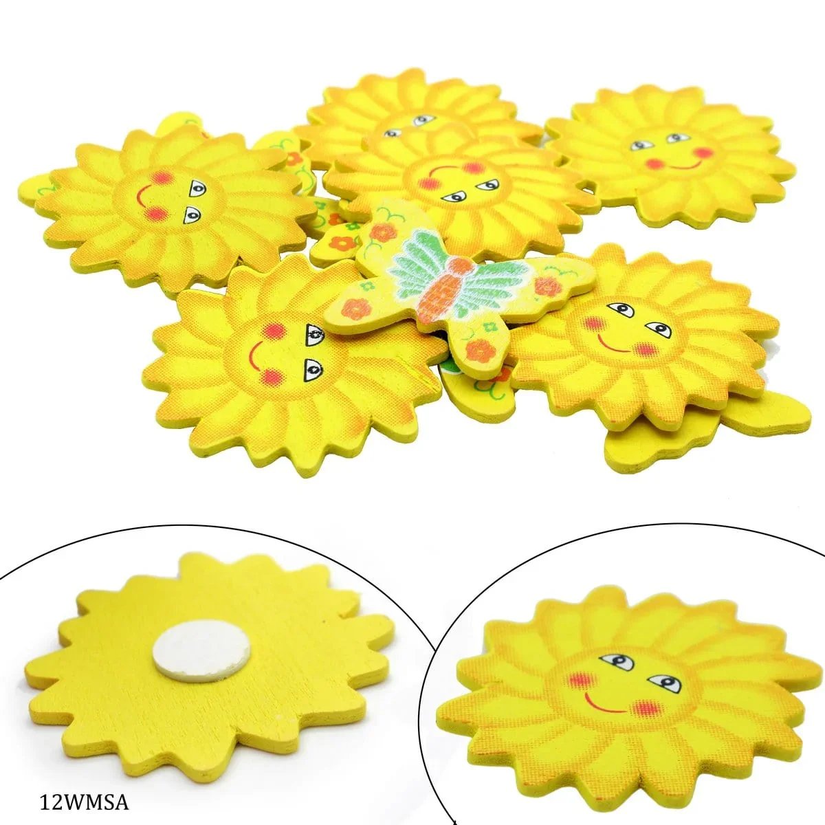 Wooden Mix Sun And Butter Cut Out 12pcs – Inkarto