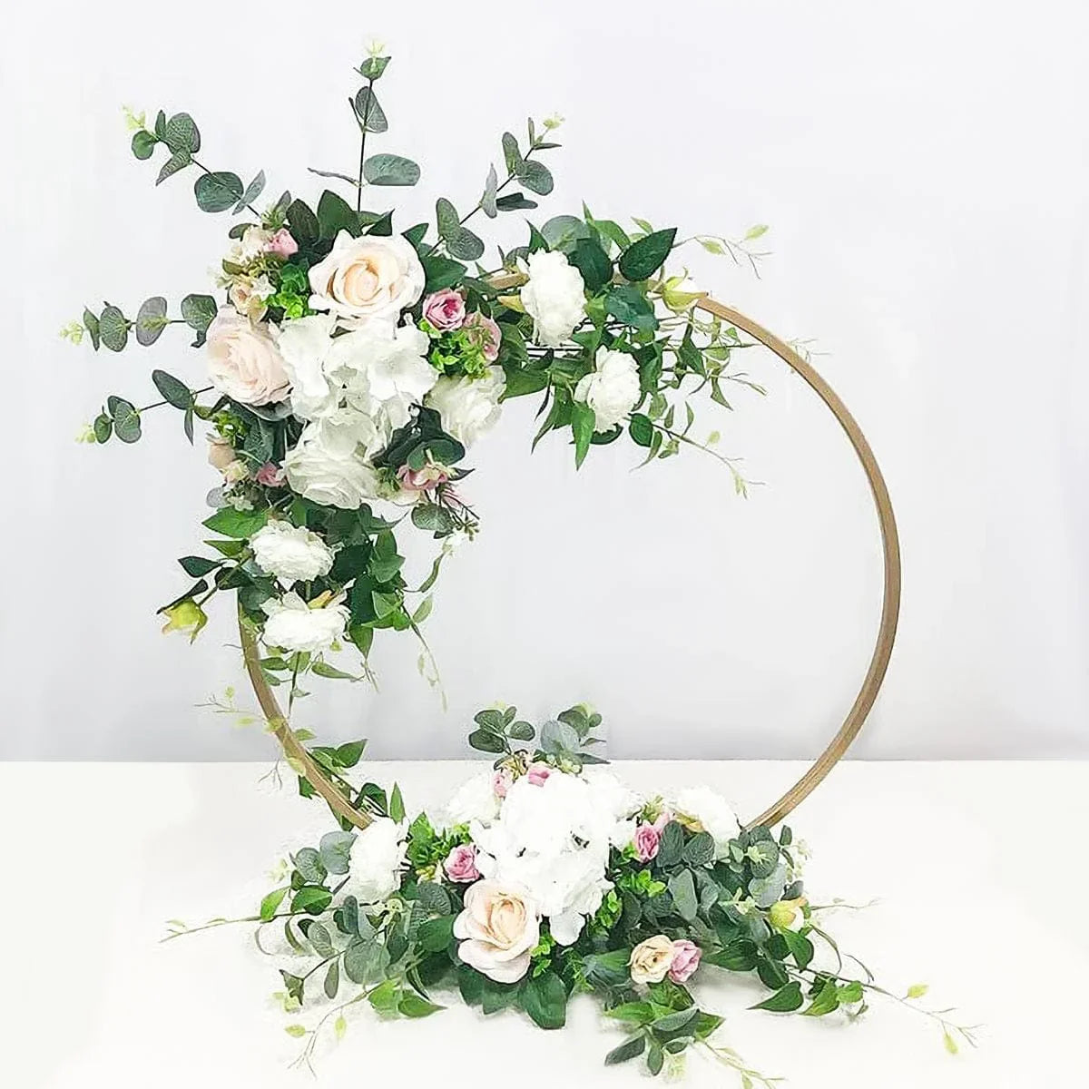 Luxurious Gold Round Metal Stand - 12 Inch Diameter, Contain 1 Unit