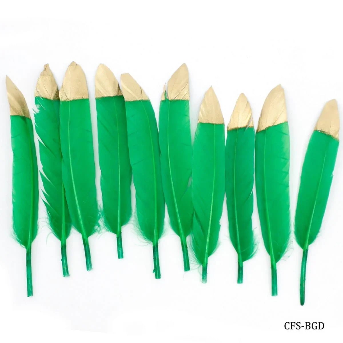 Feather Artificial Small Colour&Gold 10pcs – Inkarto