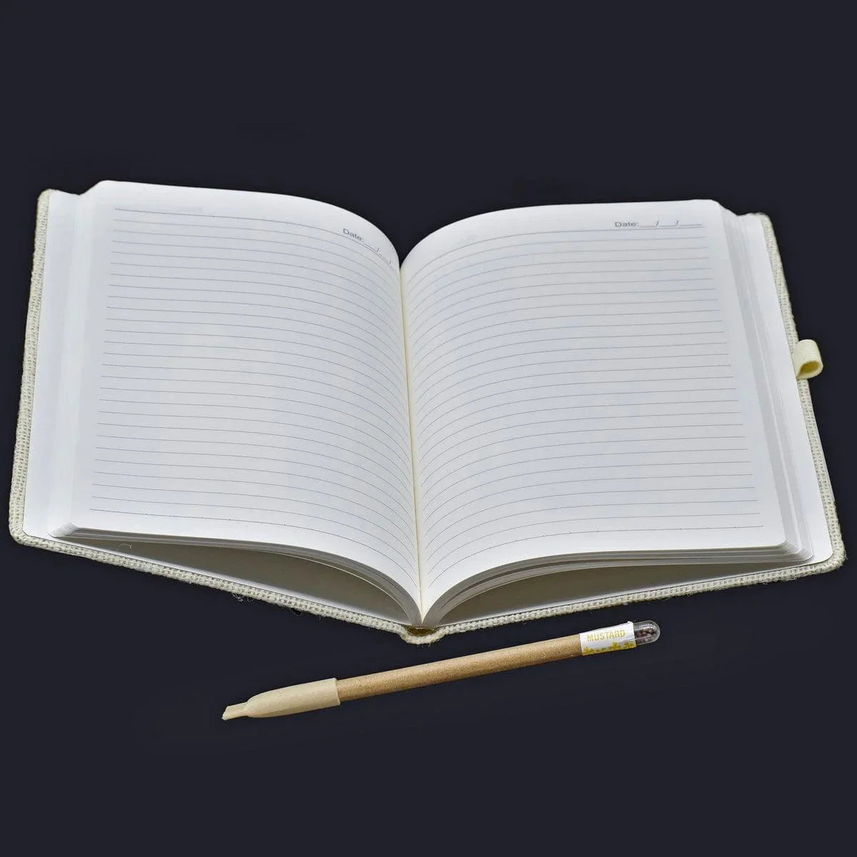 A5 Diary Off White Jute Cover 160 Pages 80 Sheet – Inkarto