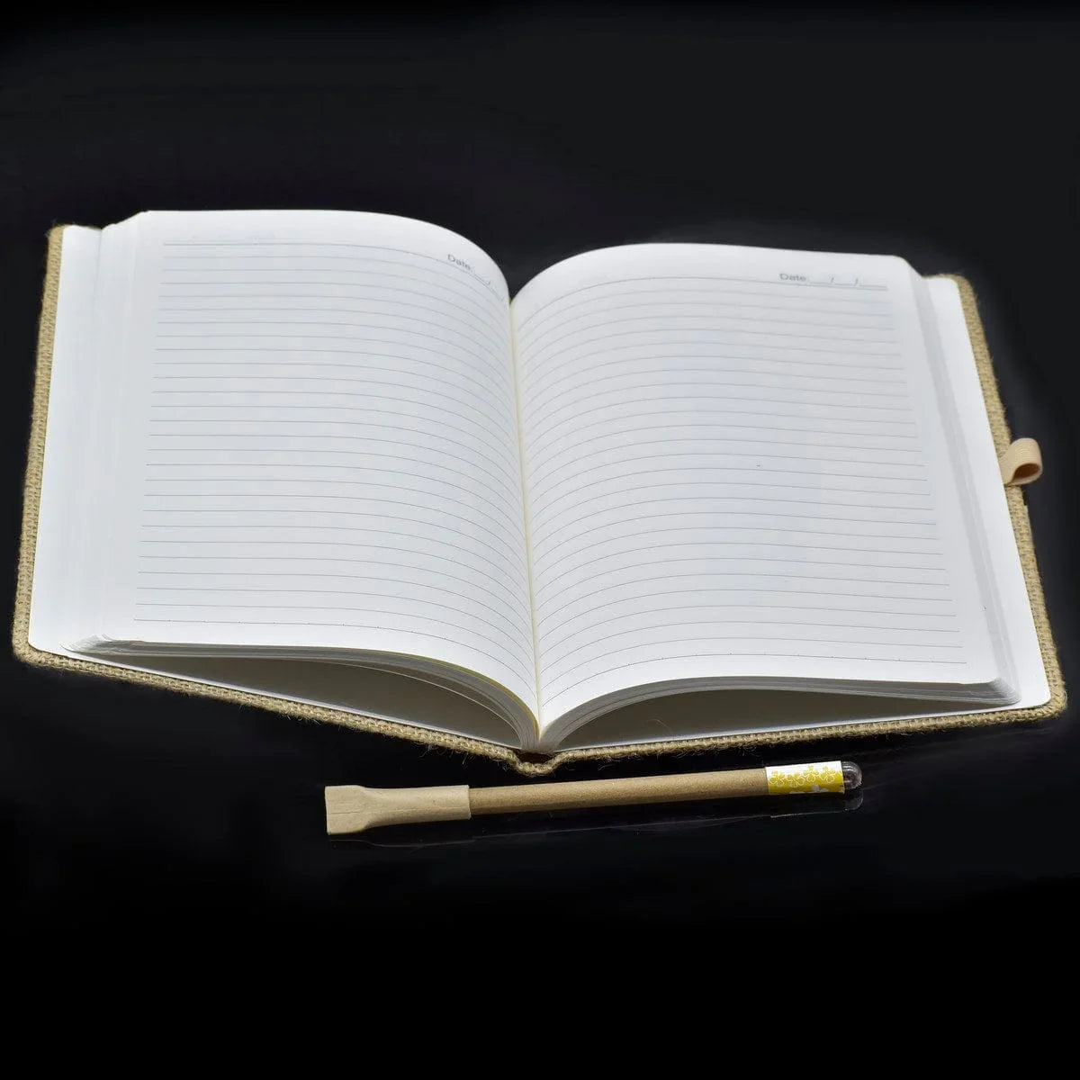 Burlap Jute Diary journal aesthetic | A6 I undated journal eco-friendl ...