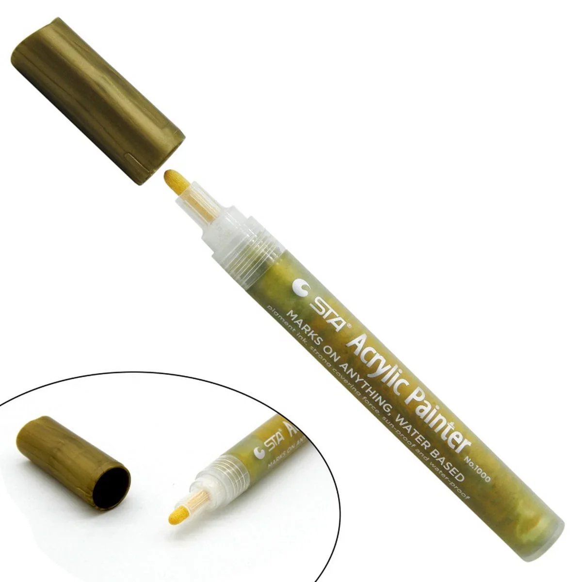 Acrylic Painter Marker 24 Colour Set - Versatile and Pigmented Acrylic ...