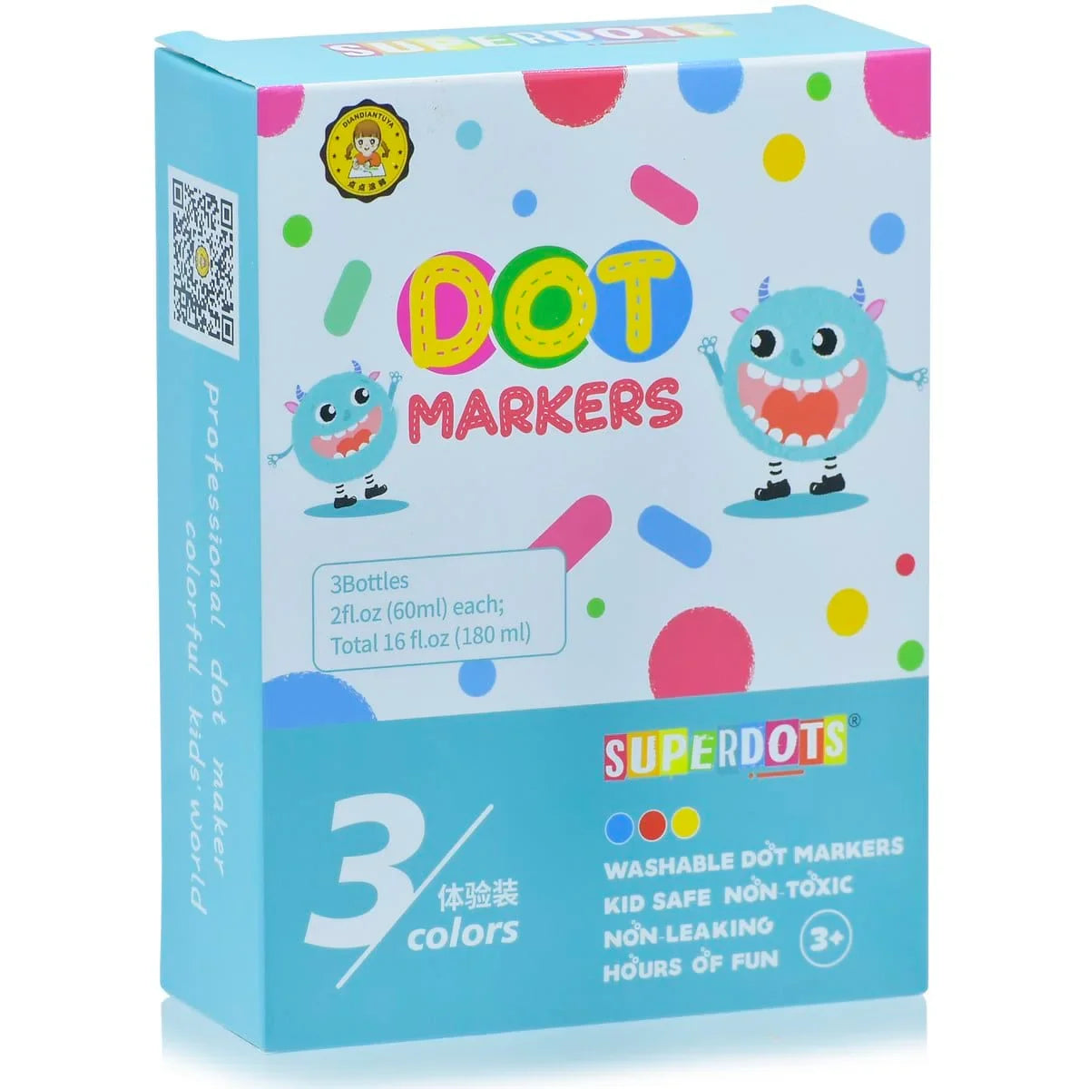 Super Dots Markers 3 Bottles Set CH2851-3