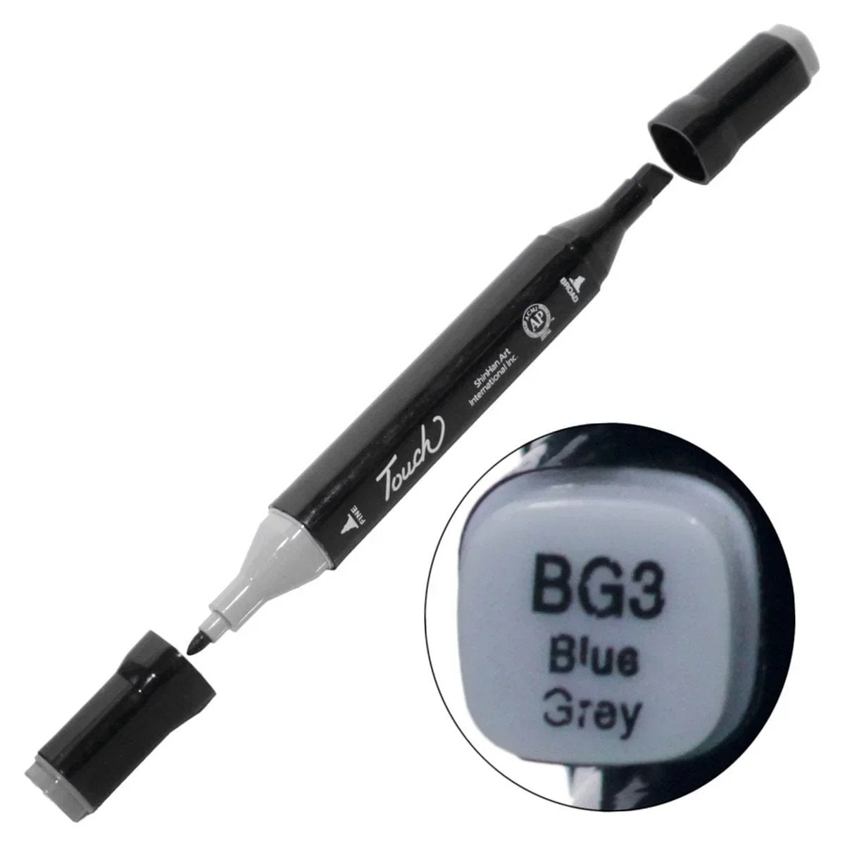 Touch Marker 2IN1 Pen BG3 Blue Grey TM-BG3 – Inkarto