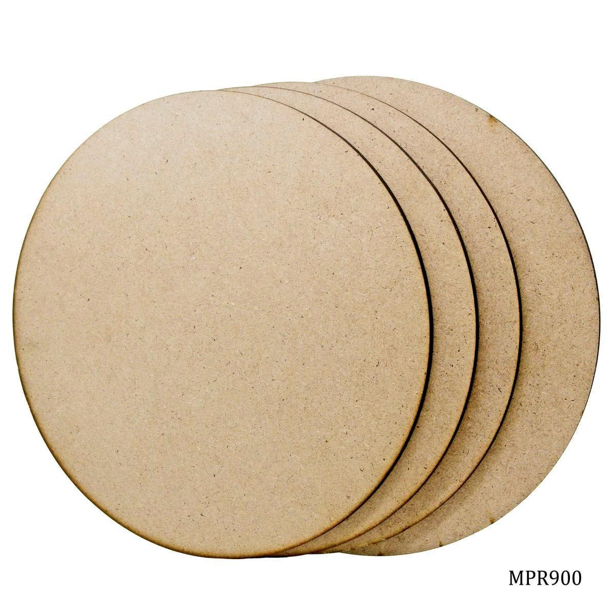 MDF Plate Round 9X9 4MM 4 Pcs