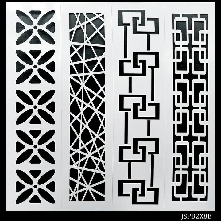Artistic Borders Made Easy: Drawing Stencil Plastic Border 4in1 - 2x8 ...
