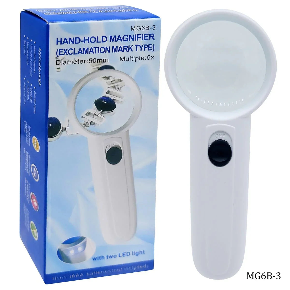Magnifier Glass Hand Hold 5X 50MM – Inkarto