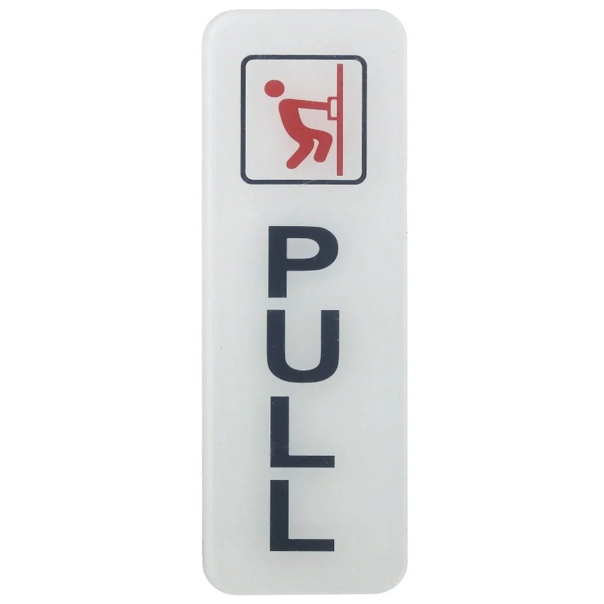 Sticker white pull vertical