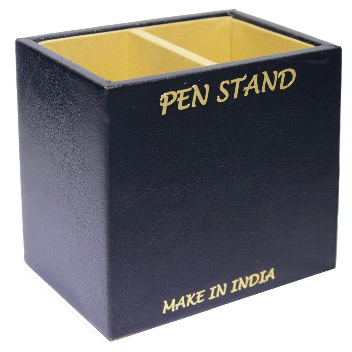 Black Leather Pen Stand