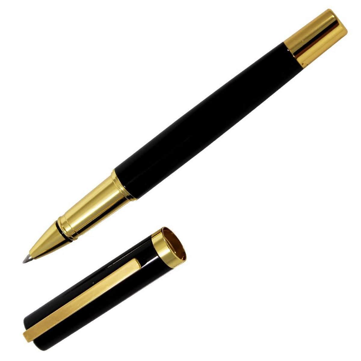Elevate Your Writing Experience with the Roller Pen Black Golden Clip ...