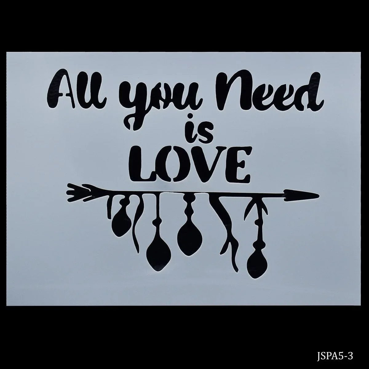 Jags Drawing Stencil Plastic A5 All You Need Is Love - JSPA5-3 – Inkarto