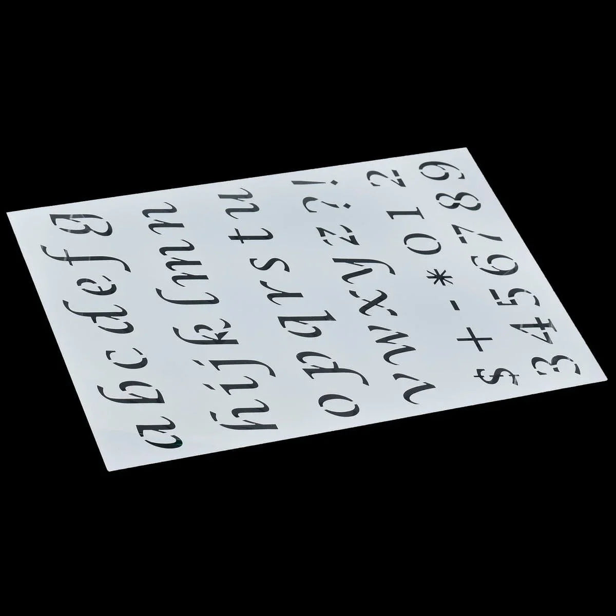 Drawing Stencil Plastic A4 A to Z/0 to 9 Small letter symbols