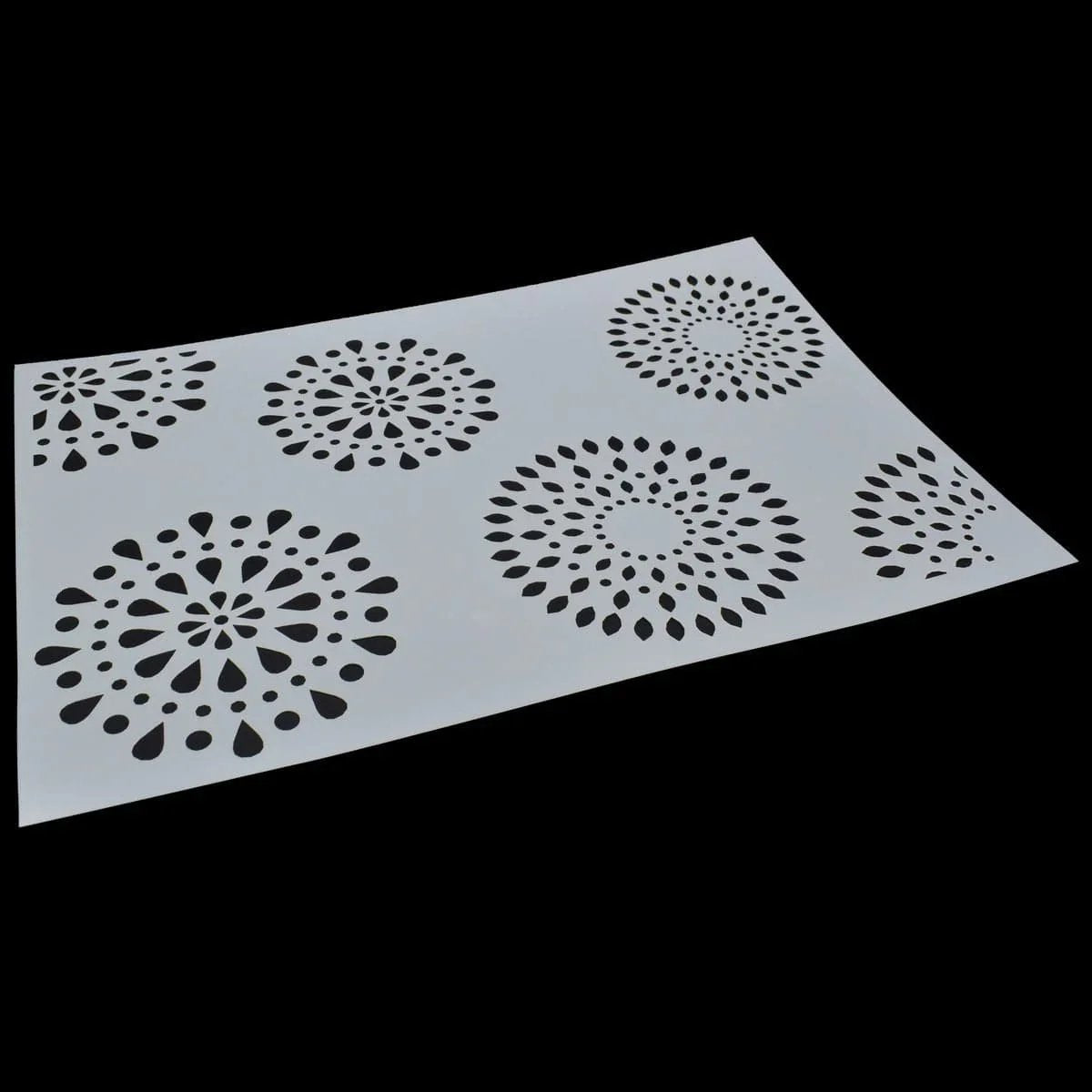 Drawing Stencil Plastic A4 Round Mandala Design