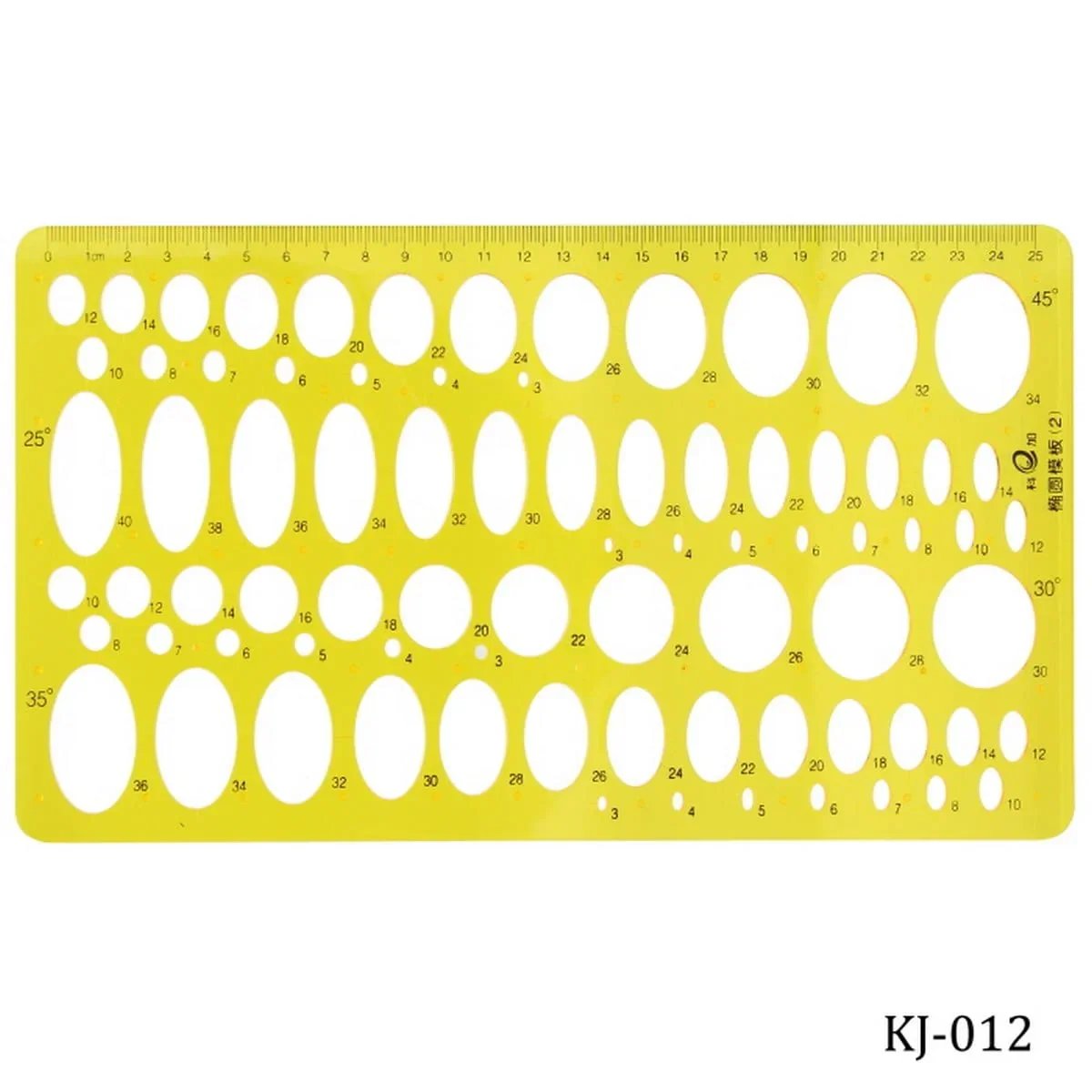 Drawing Stencil Plot Model 25CM Oval Template – Inkarto