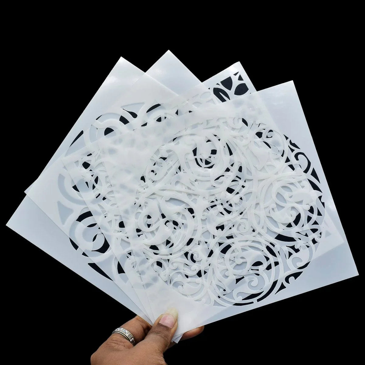 Stencil Plastic 6x6 4Pcs Set