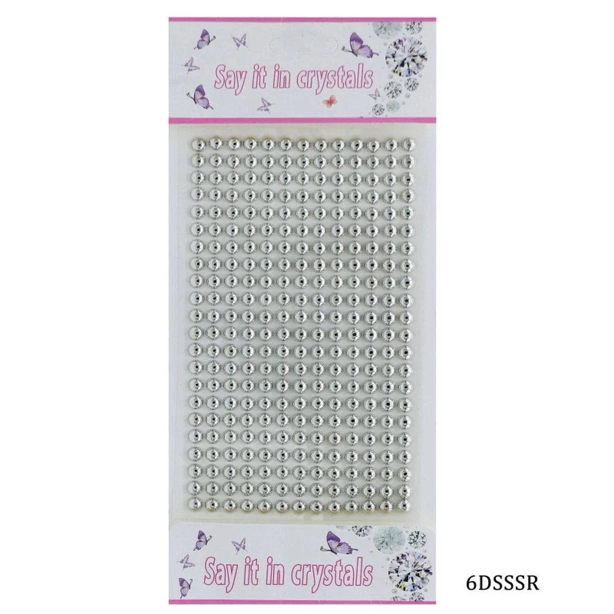 Sticker Pearl Silver Twinkle Jewel Seal 6DSSSR
