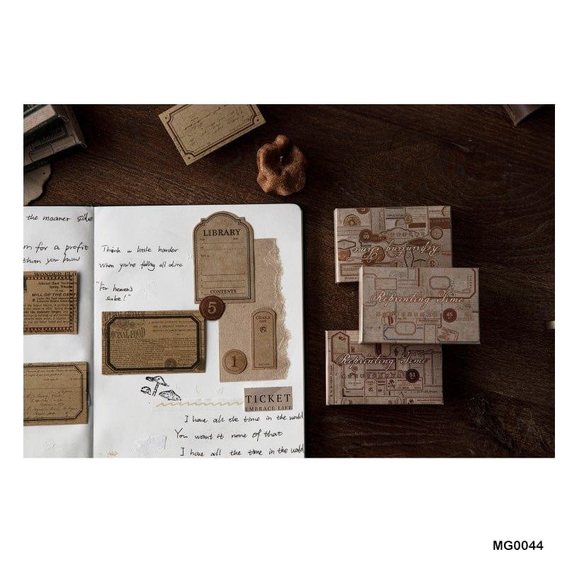 Mg0044 Reprinting Time Paper Cutout Journaling Sticker