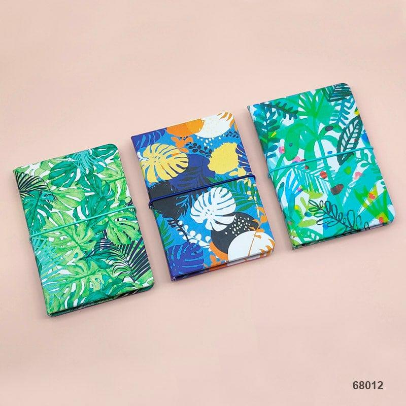 Tropical Leaf Print Ruled Diary (Undated Journal) – A6 Size with Elast ...