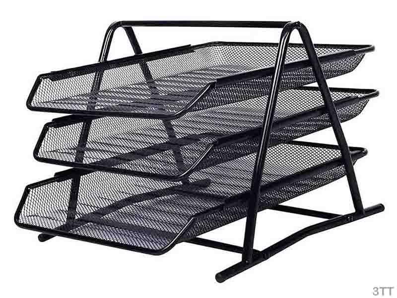 3-Tier Mesh Document Tray - Desktop File Organizer – Inkarto