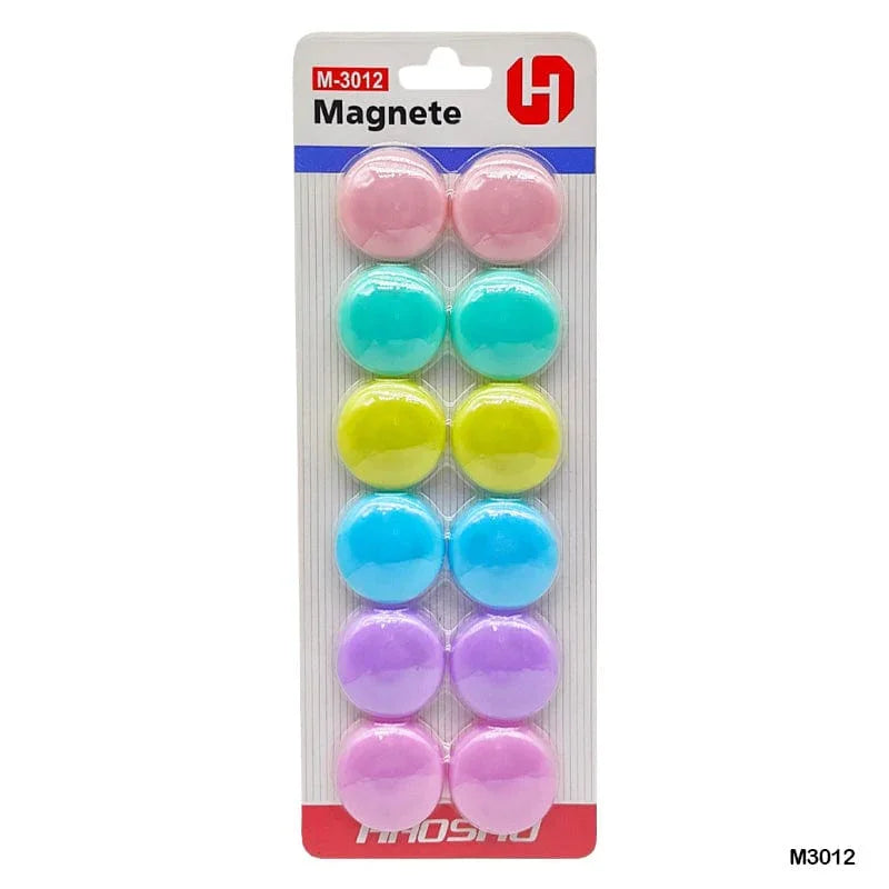 30Mm Pastel Magnet 12Pcs (M3012) (Contain 1 Unit)