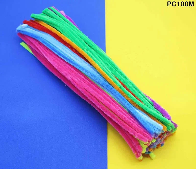 Pipe Cleaner Plain Multi Colored for Craft and Bouquet 100pcs Pack of ...