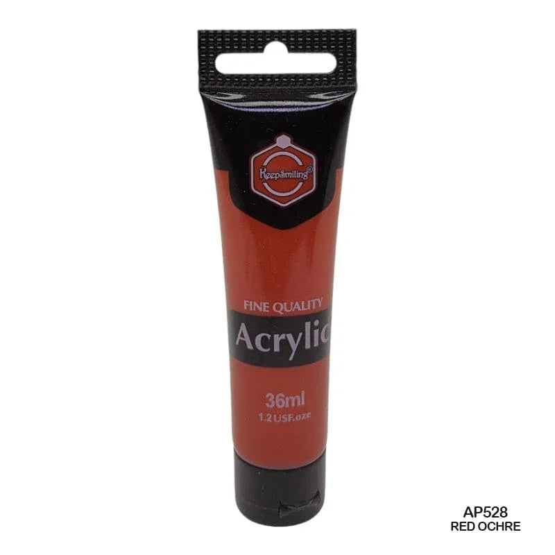 Warm Red Ochre Acrylic Paint (36ml Tube) - Earthy Tone – Inkarto